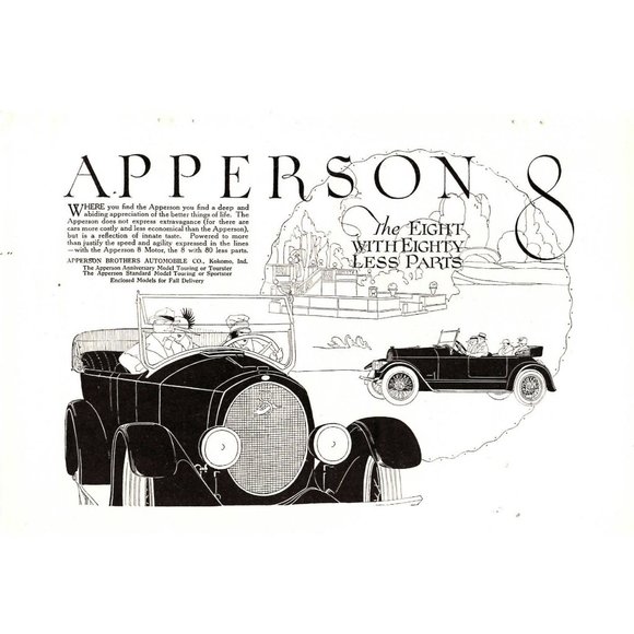 Apperson 8 | Wall Decor | Apperson 8 Antique Automobile Car 919 ...